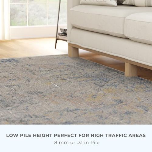Vertical Distressed Cream Rug